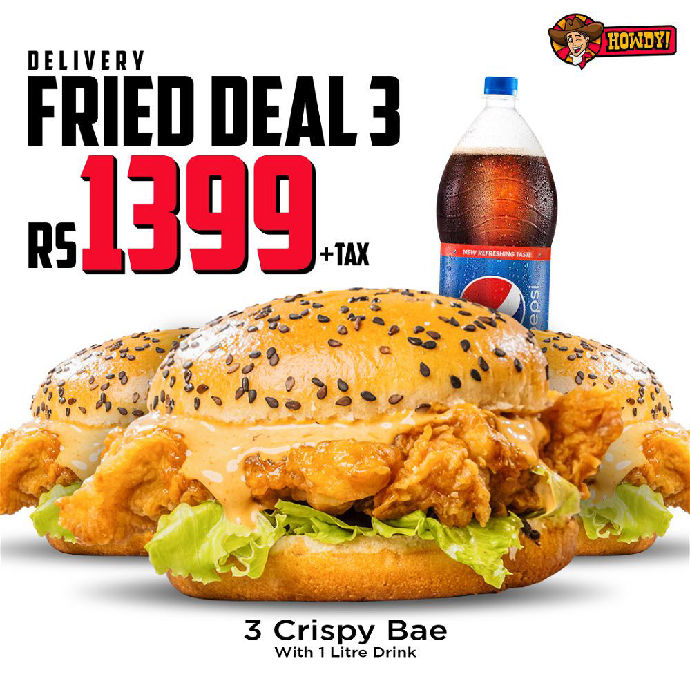 Howdy | Food Order Online | Best Chicken & Beef Burger in Pakistan